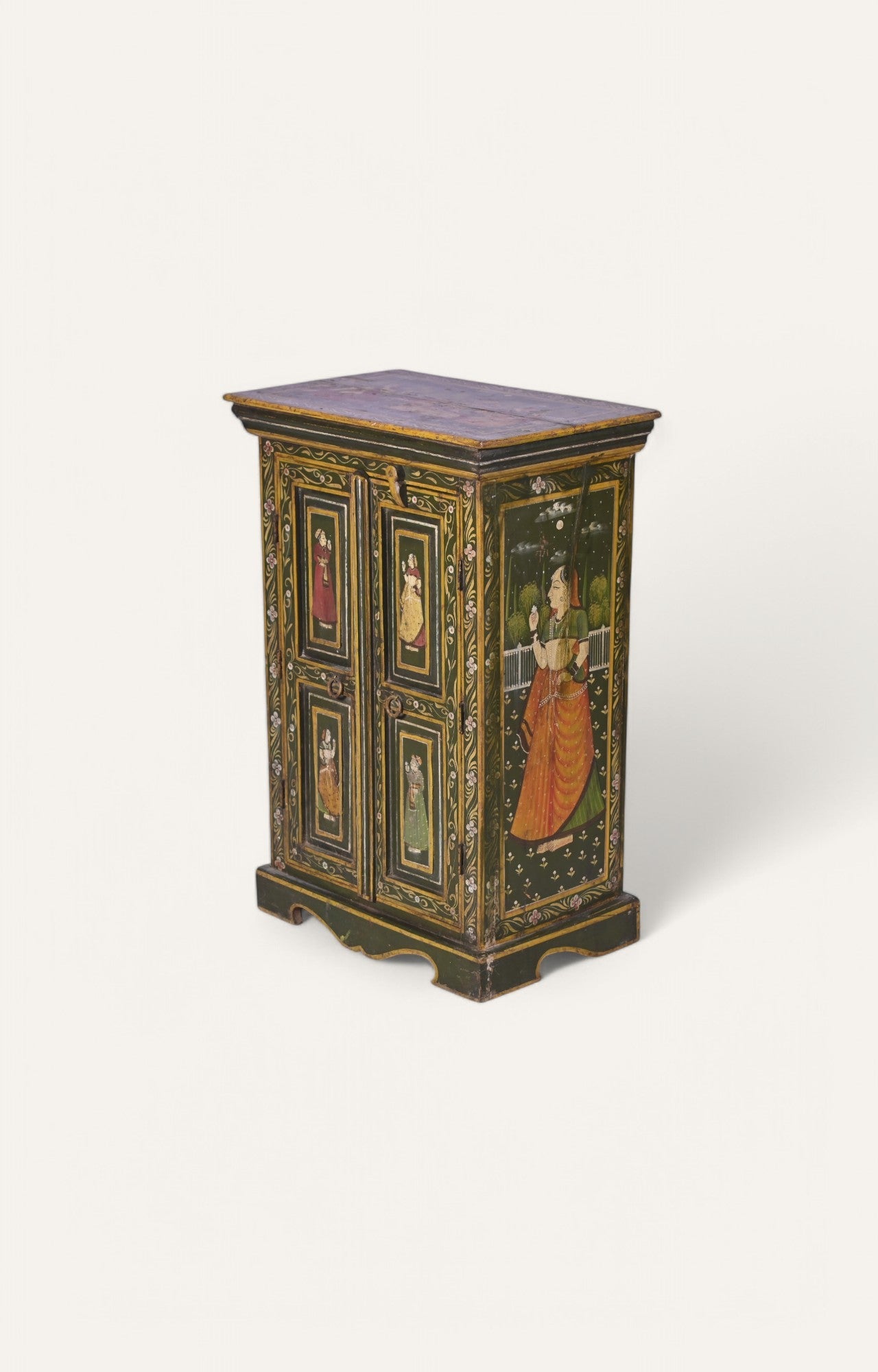 Maharani Hand-Painted Wooden Cabinet