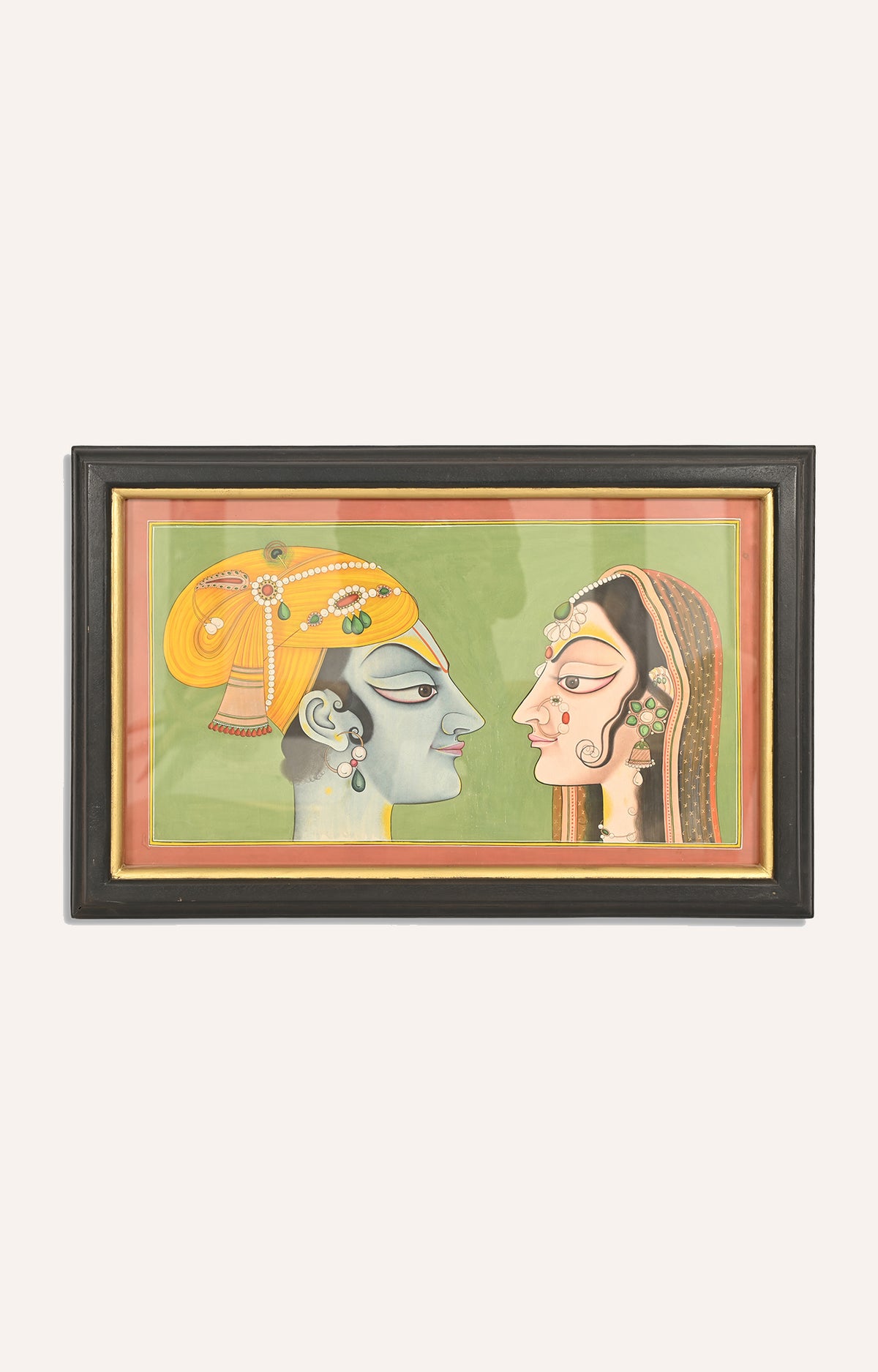 The Eyes of Devotion - Radha - Krishna Wall Painting