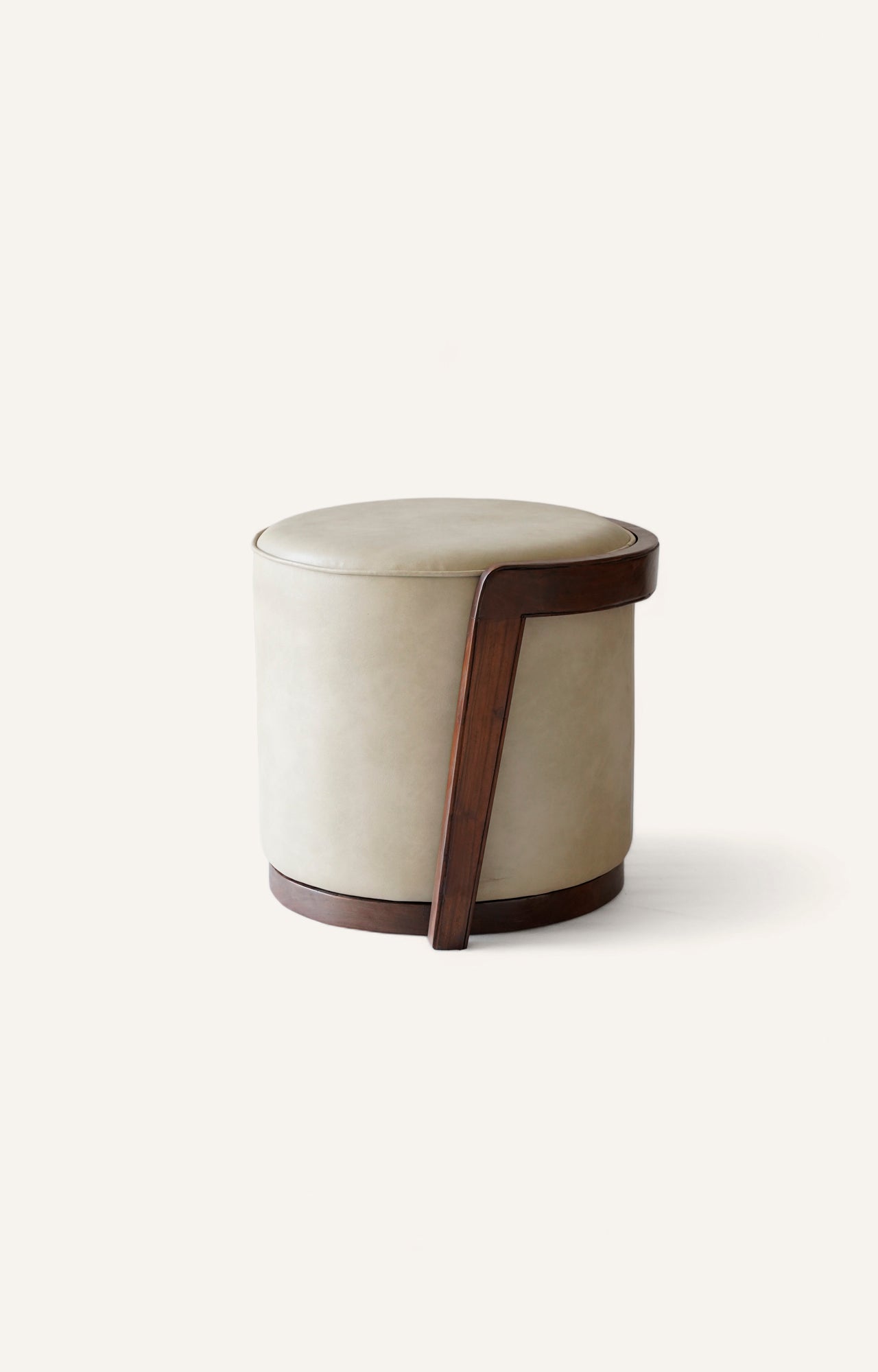 Round Sleek Poufy Stool